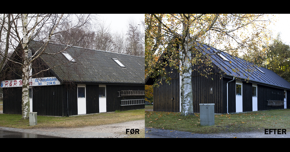 Fra fibercementplader til listedækning | Byggerier med tagpap